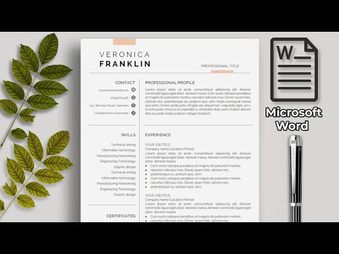 Resume Template in Microsoft Word