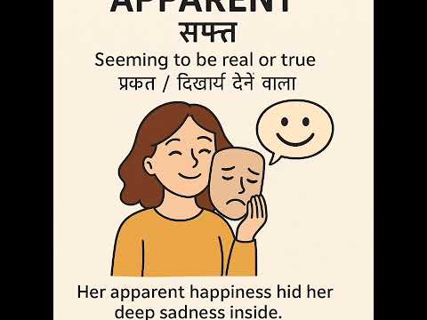 apparent meaning in hindi