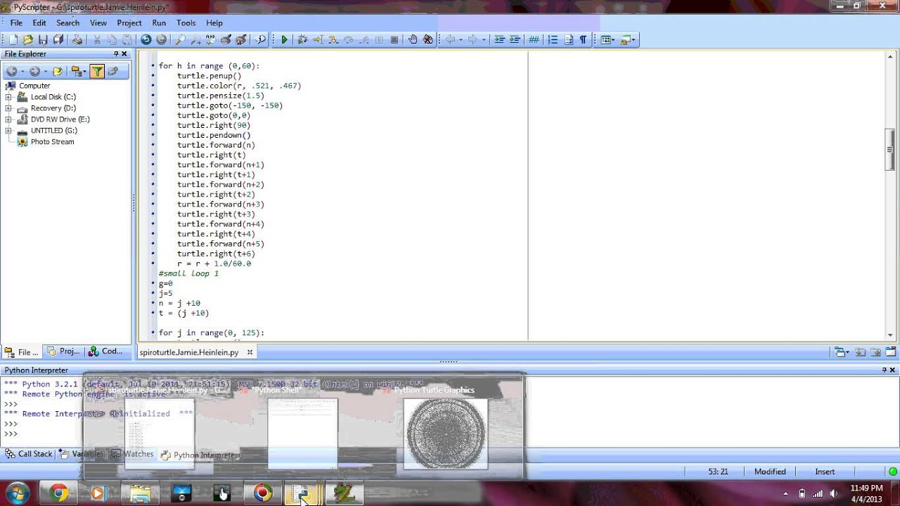 Python Turtle Graphics- Loops