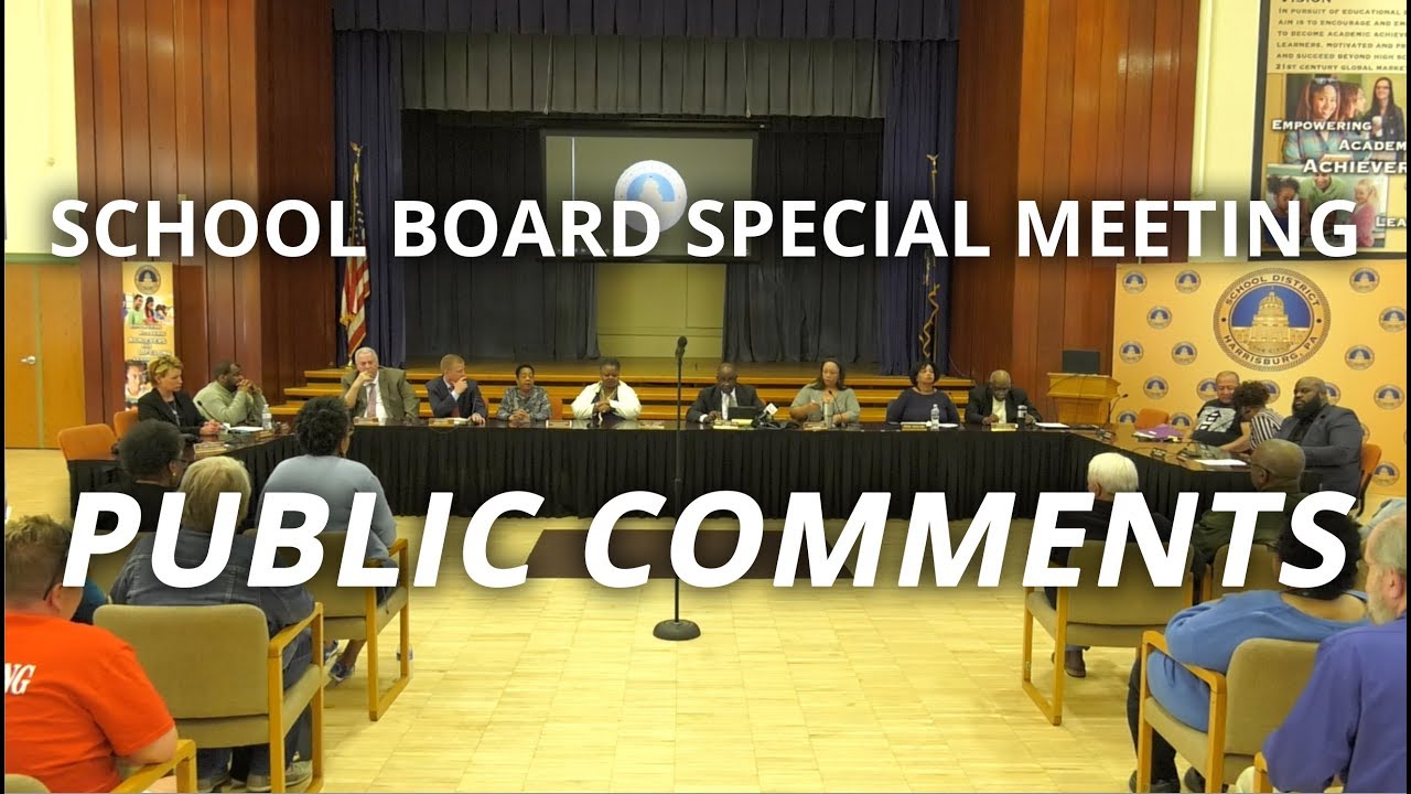 Board of School Directors special meeting | Public comments