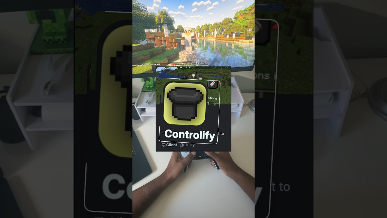 Minecraft is awesome with controller #minecraft #dabishai #minecraftjava #minecrafmod