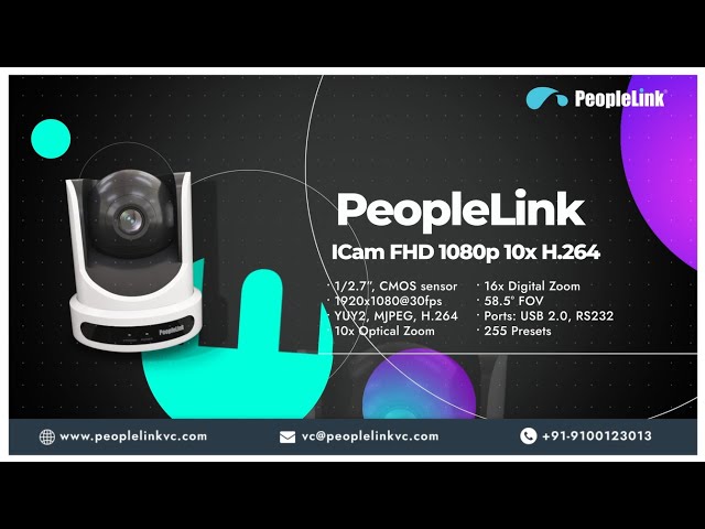 Video Conferencing System - PeopleLink iCam FHD 1080p 10X (H.264 ...
