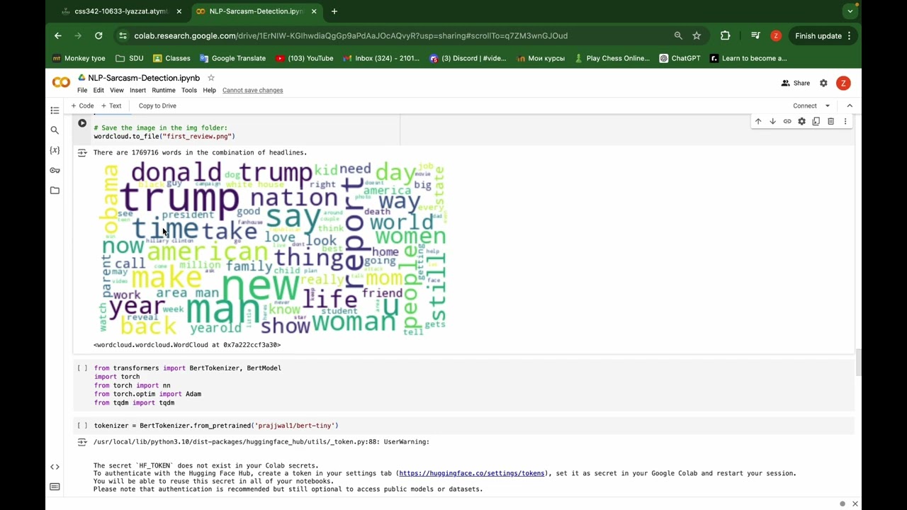 NLP Final Project (Sarcasm Detection)