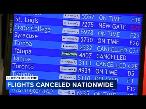 Hurricane Helene prompts airlines to issue travel alerts