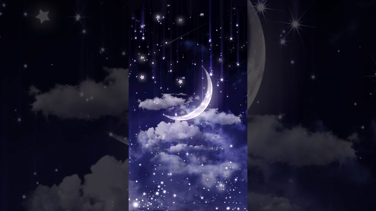 HD Meteor Cloud and Moon Animated