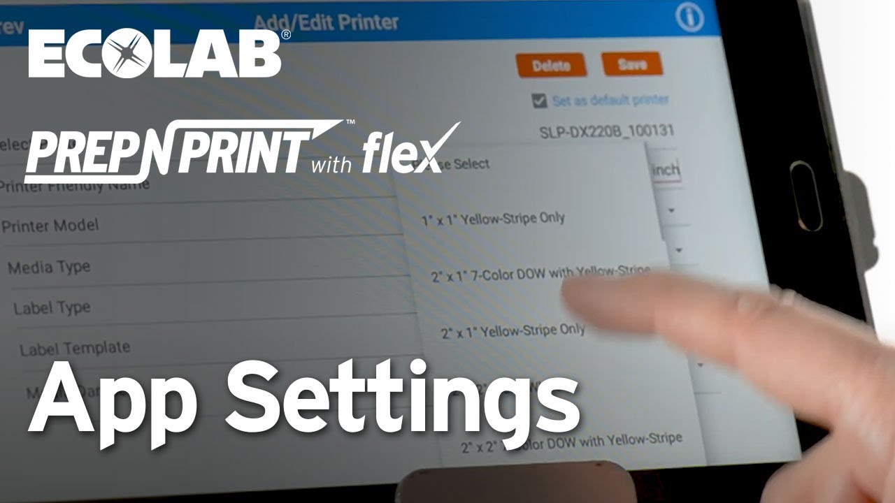 Prep-n-Print™ Flex - App Settings