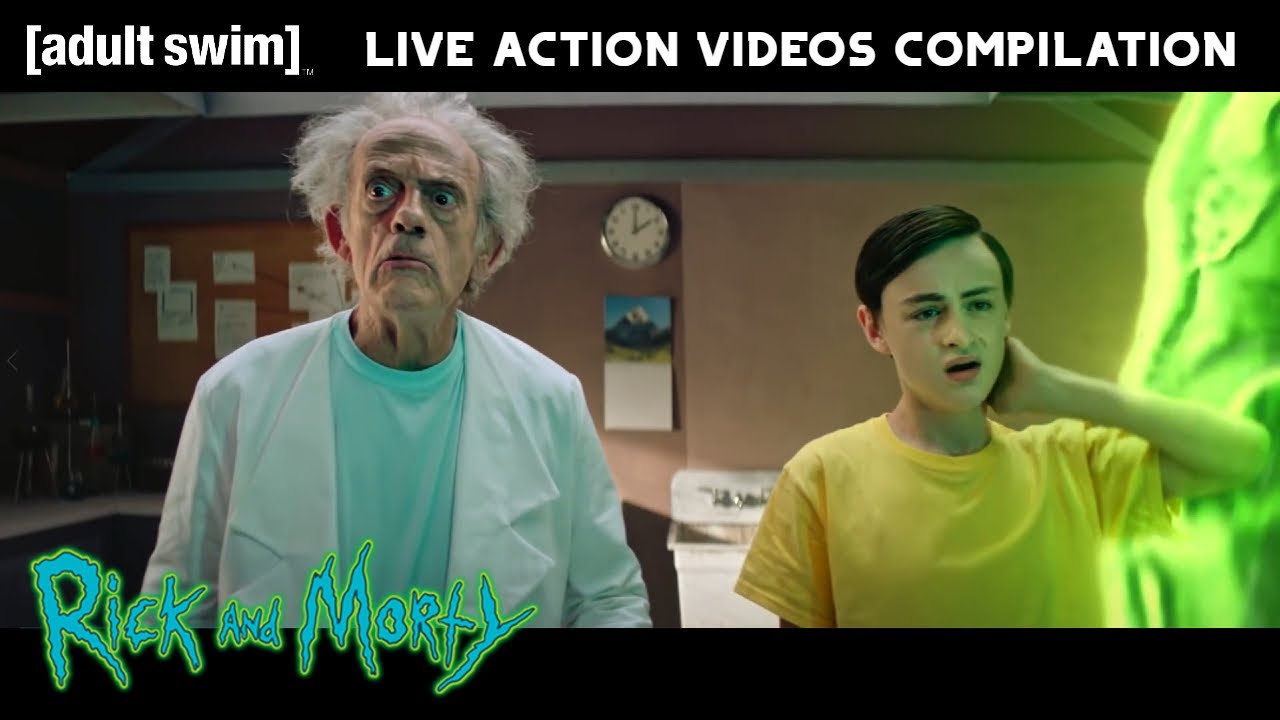 RICK AND MORTY - All Live Action Videos Compilation HD - Christopher Lloyd & Jaeden Martell