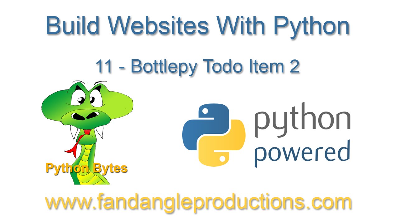 Python Web Frameworks: 11 bottle item 2