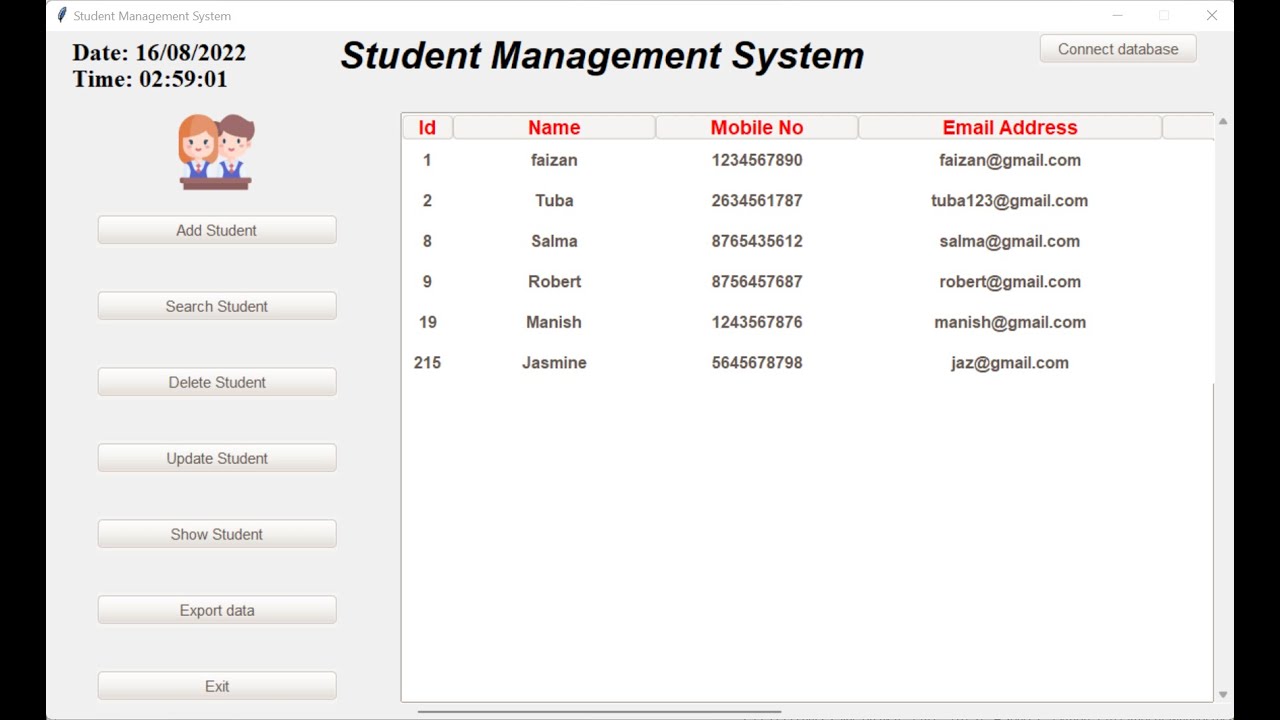 Student Management System with MySQL using Python | Final Part