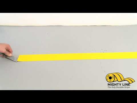 3" Yellow Mighty Line Floor Tape - Easy Removal Demo