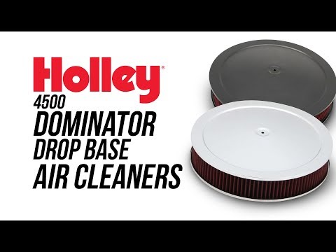Holley 120-4635 4500 drop-base air cleaner black w/3" paper filter