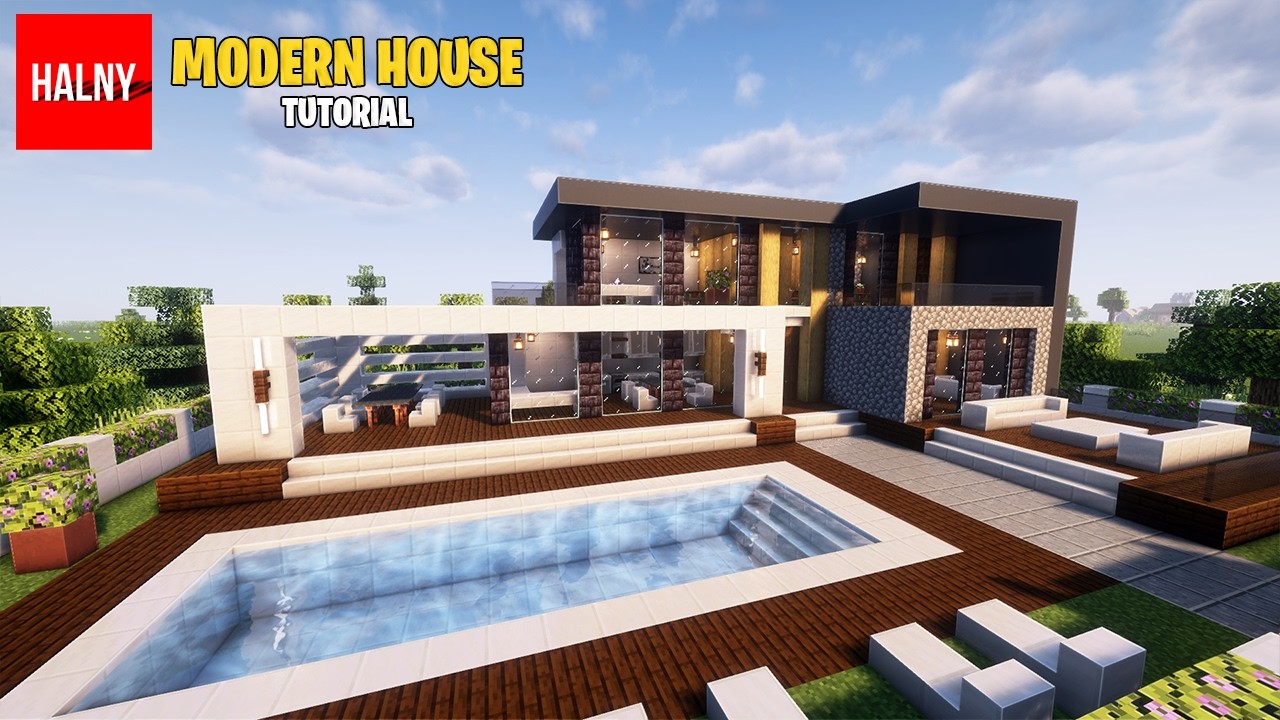 Minecraft modern house no mods (Tutorial) - Minecraft Builders