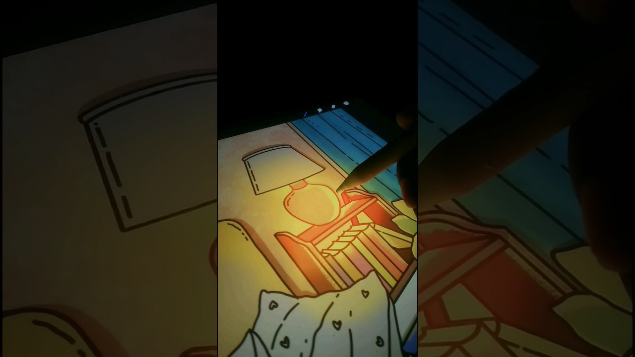 How to add light in Procreate #shorts