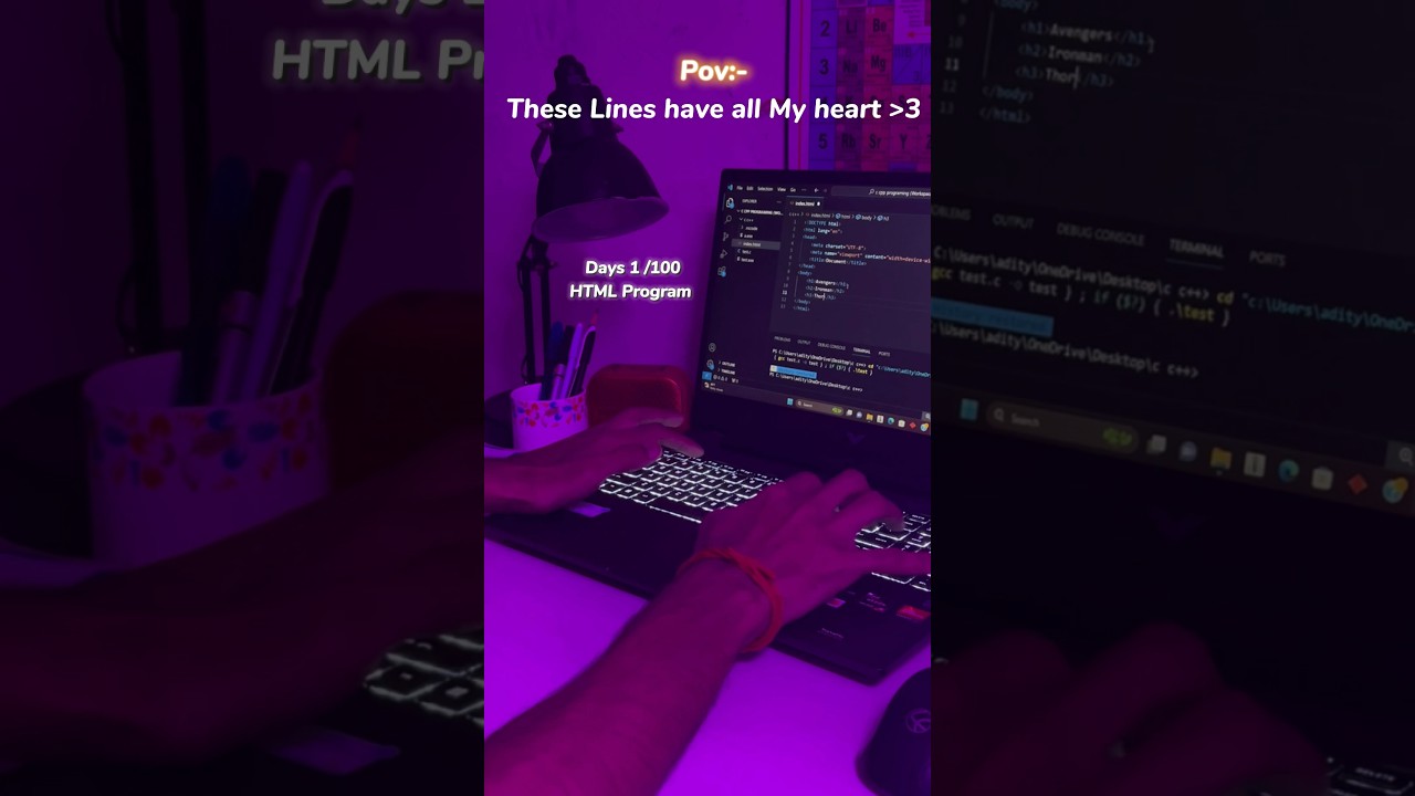 Day 1/100 💛 #100daysofcodechallenge #100daysofcode #coding #javascript #html#100dayschallenge #code