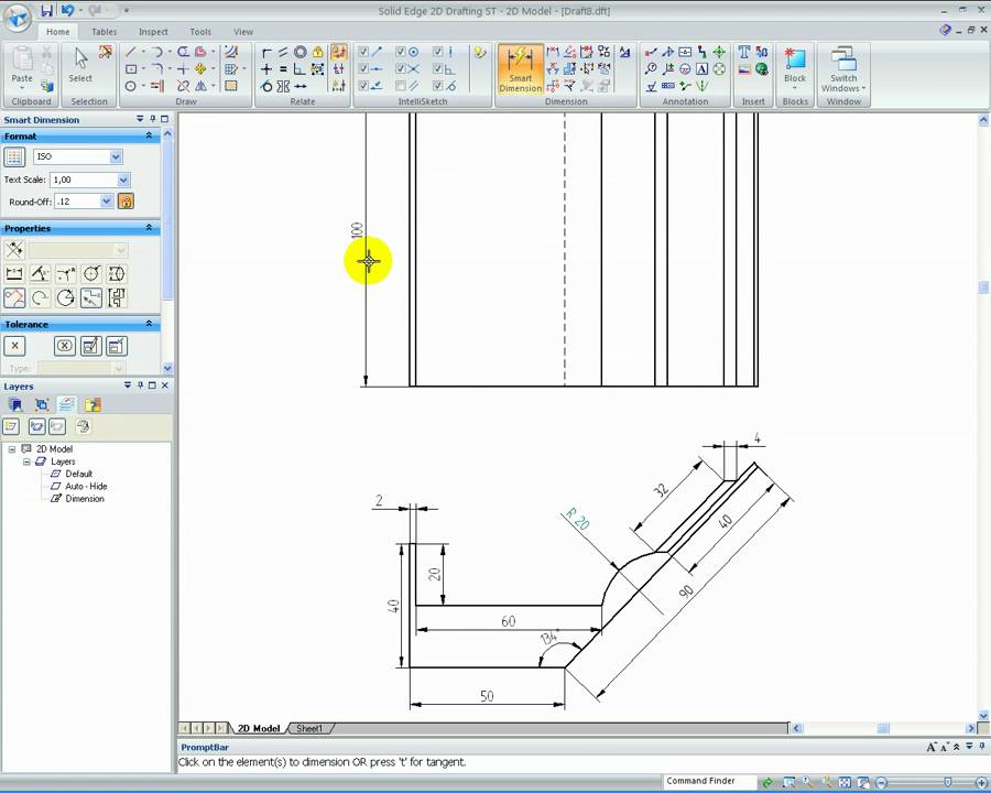 Solid Edge 2D Drafting associativity