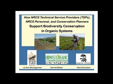 How NRCS Technical Service Providers (TSP) Can Support Biodiversity Conservation in Organic Systems