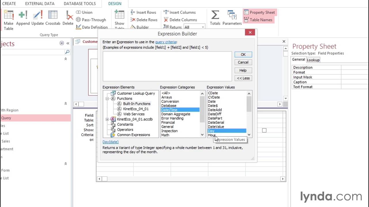 019 Exploring the Expression Builder interface