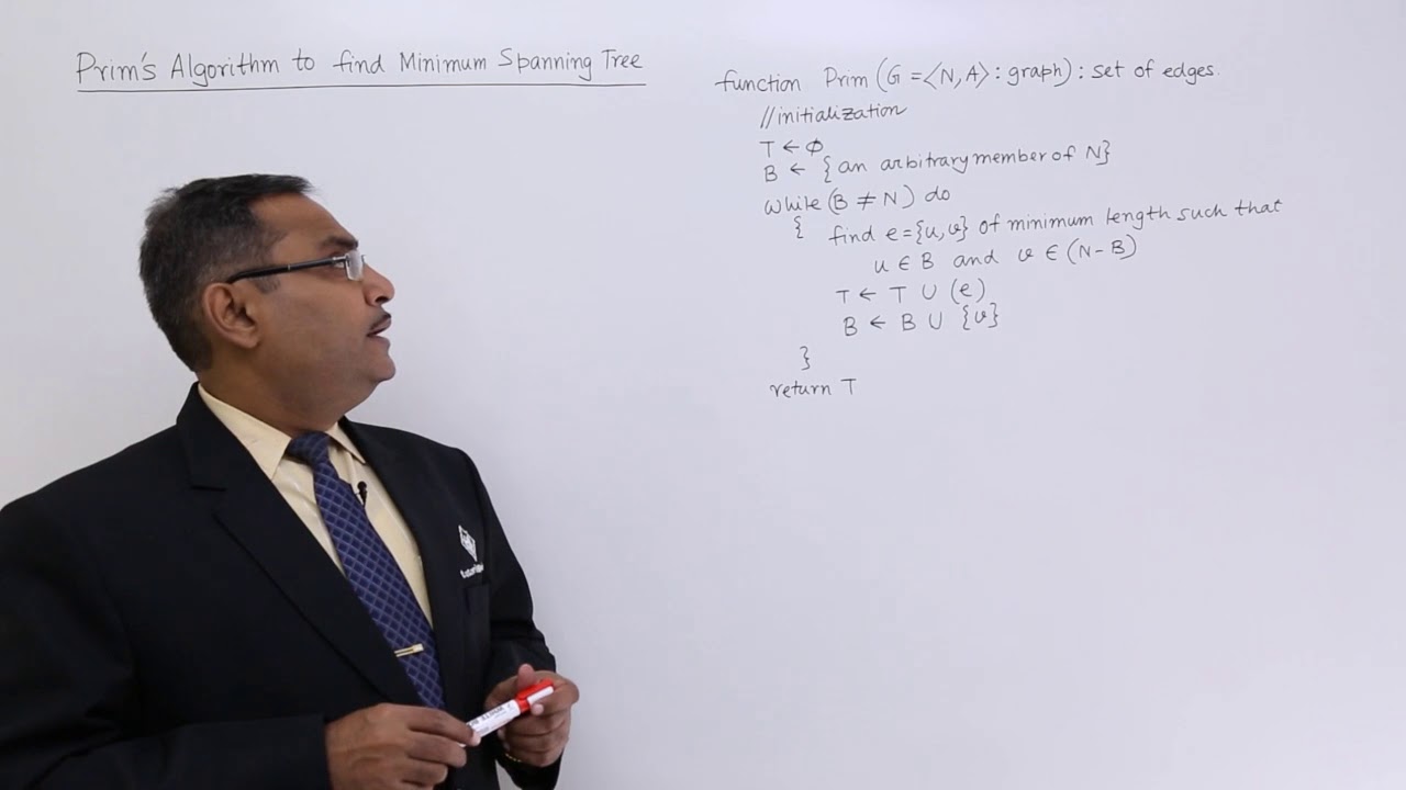 Prim's Algorithm to Find Minimum Spanning Tree