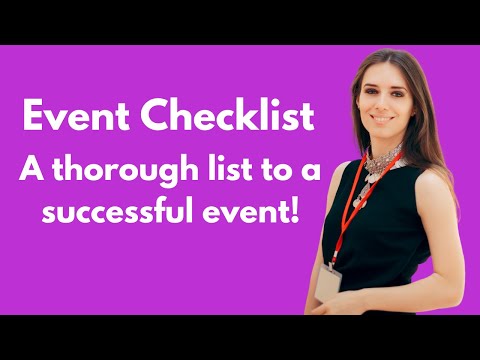 Event checklist - A thorough checklist to a successful event