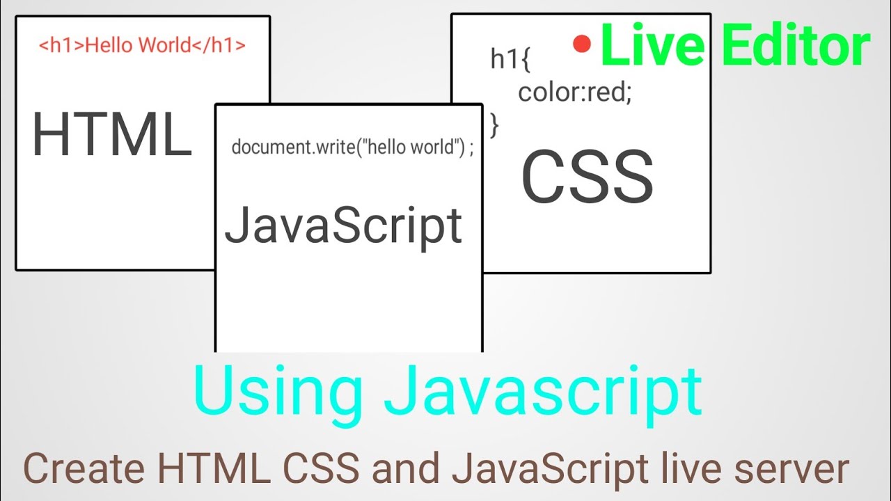 Create Your Own Live Editor Using Simple Code Of JavaScript