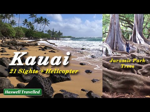 Kauai: 21 Sights + Helicopter Ride on the Garden Island - Hawaii Travel in 4K