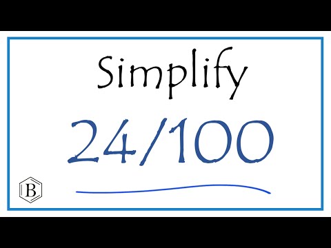 How to Simplify the Fraction 24/100