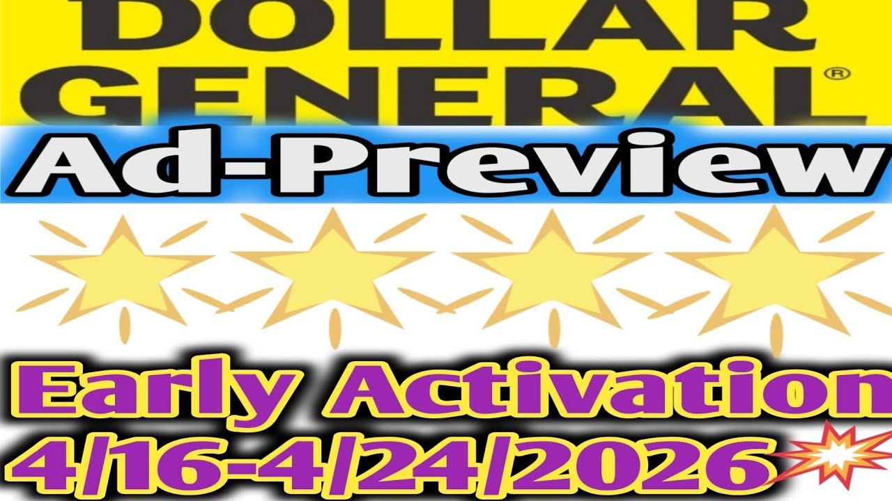 4/19-4/25/2026 Dollar General Ad-Preview Next week #earlyaction #dollargeneral #couponing 