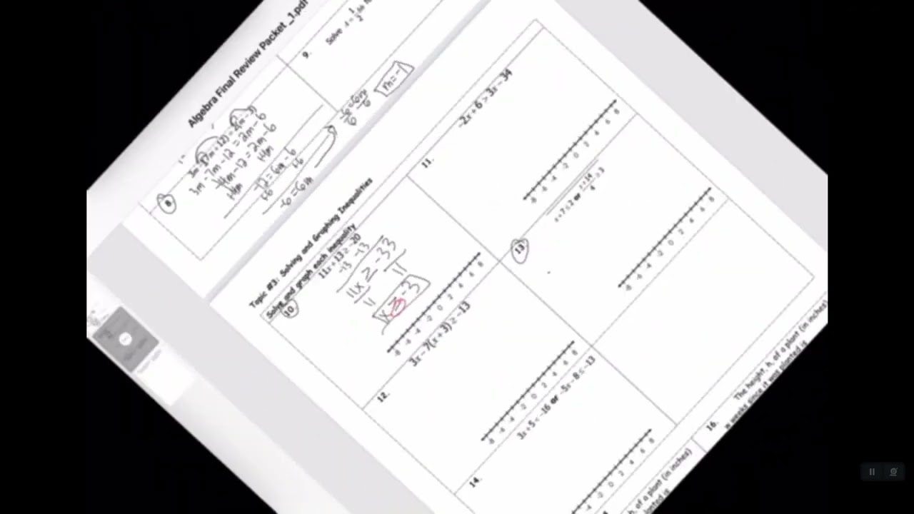 Algebra Review Packet #1