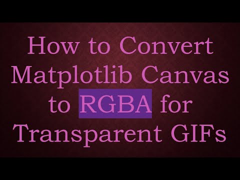 How to Convert Matplotlib Canvas to RGBA for Transparent GIFs