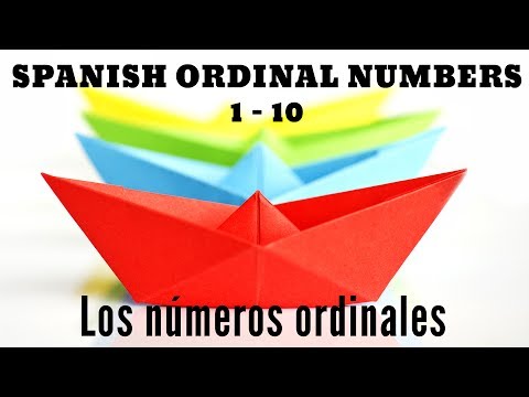 Ordinal numbers in Spanish 1- 10: Los números ordinales en español
