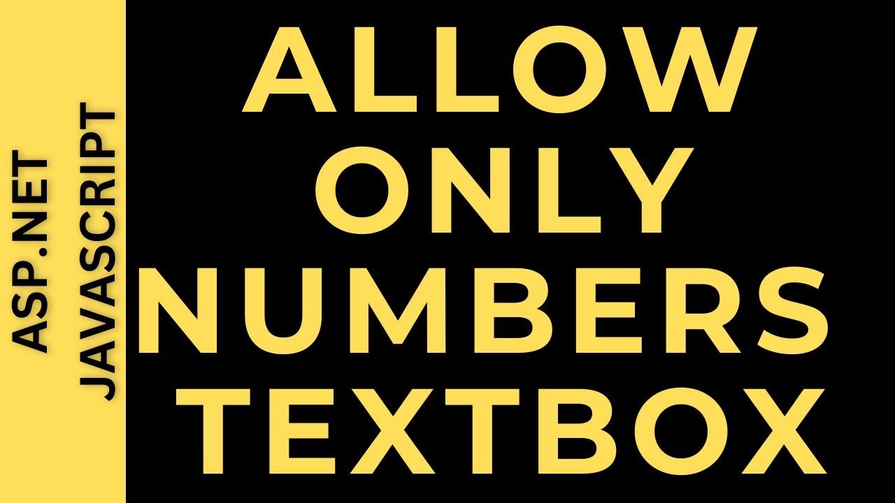 Allow only numbers in a textbox javascript asp.net
