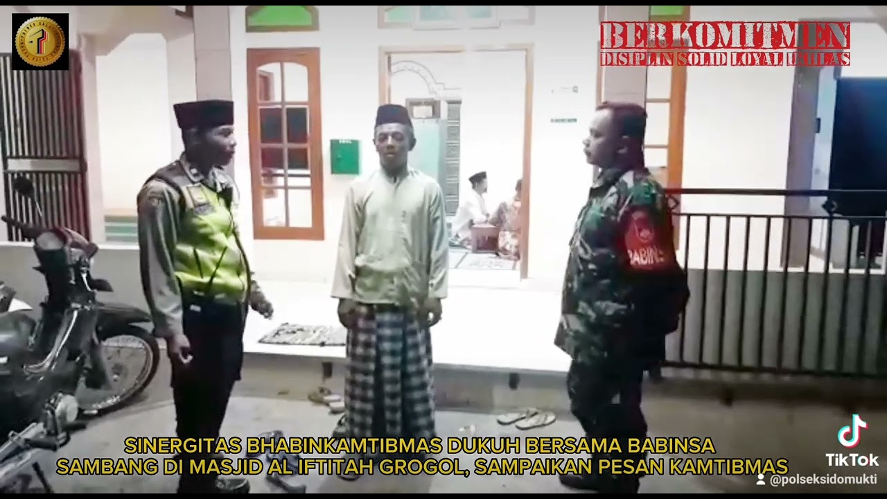 Sinergitas Bhabinkamtibmas dan Babinsa Sambangi Masjid, Sampaikan Pesan Kamtibmas Kepada Jamaah