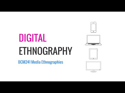 BCM241 Digital Ethnography: Part Two - Categories of Digital Ethnography
