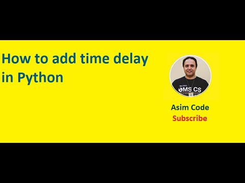 How to add a time delay in Python