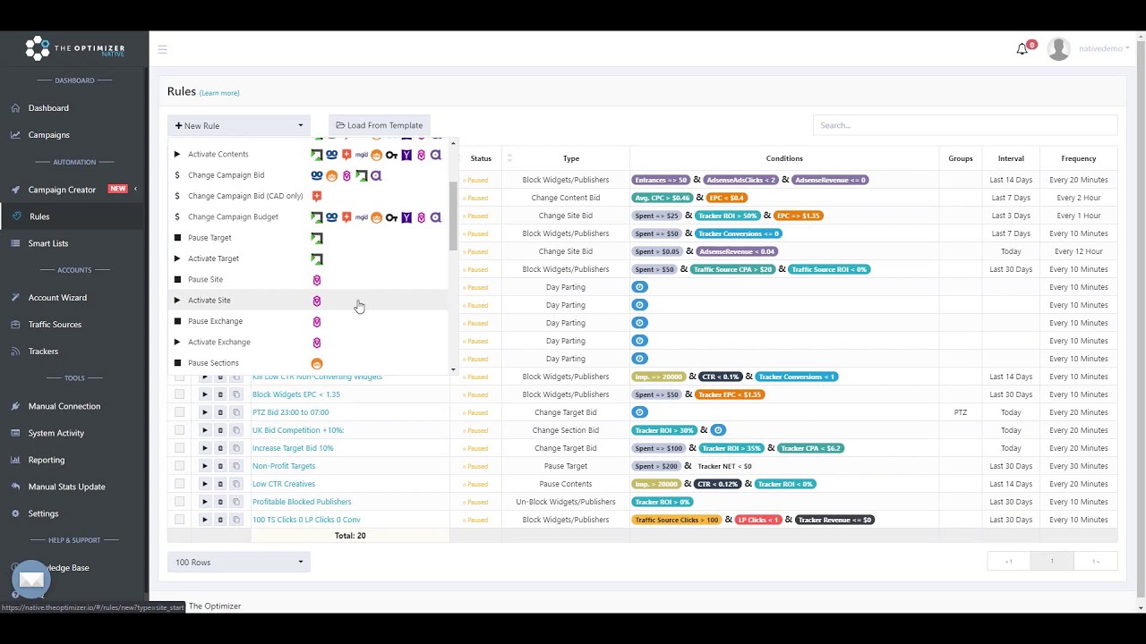 TheOptimizer Native - List of Automatic Optimization Rules