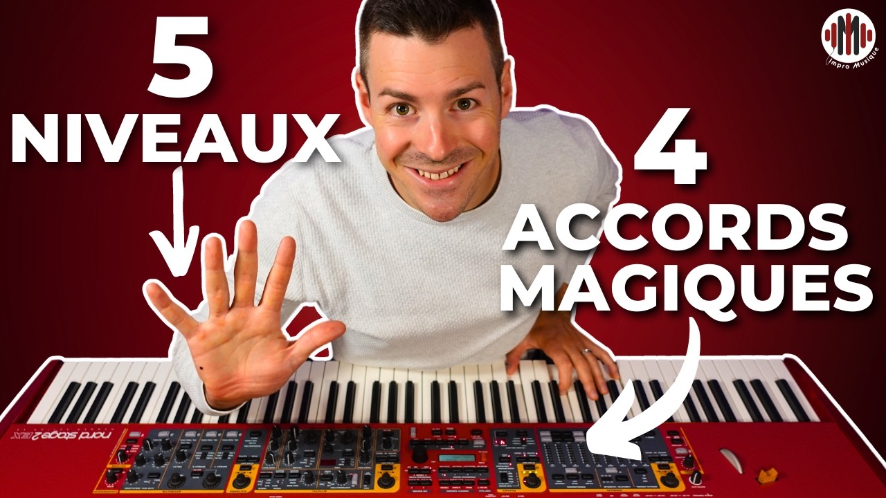 5 LEVELS to play the 4 MAGIC CHORDS on the piano