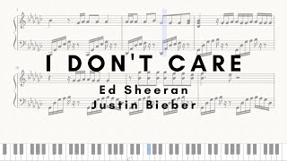 Ed Sheeran & Justin Bieber - I don't care by Scores4piano शीट