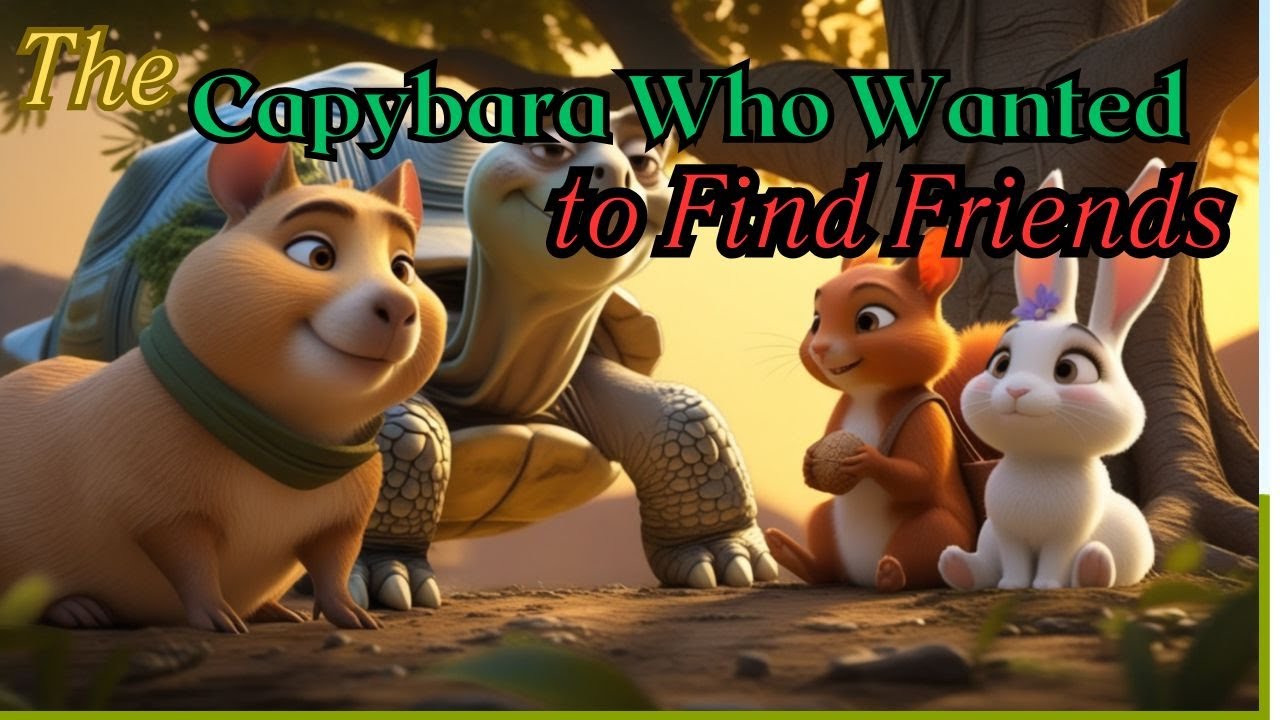 🌾✨ “The Capybara Who Wanted to Find Friends” | Bedtime Story for Kids 🌈