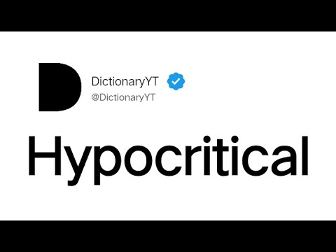 Hypocritical Meaning in English
