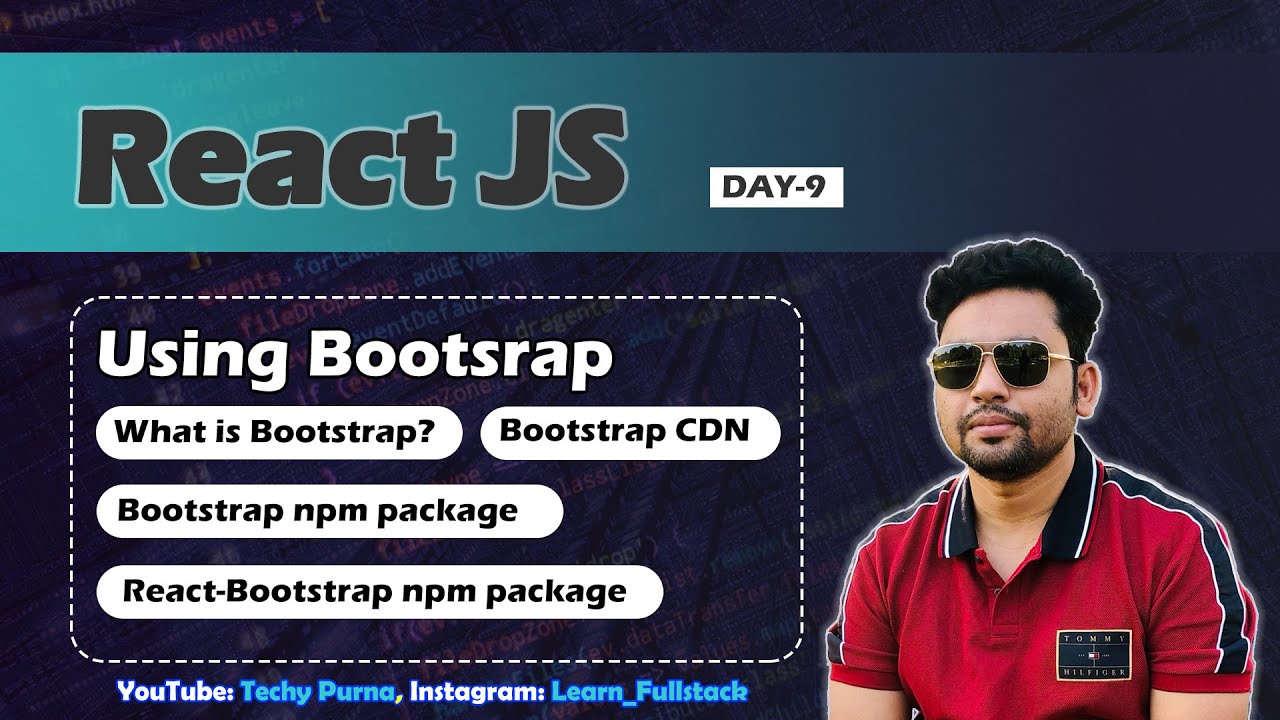 How to use bootstrap in React?| #reactbootstrap #bootstrap #reactjs #Day9