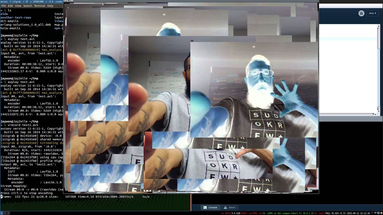 Processing webcam filter