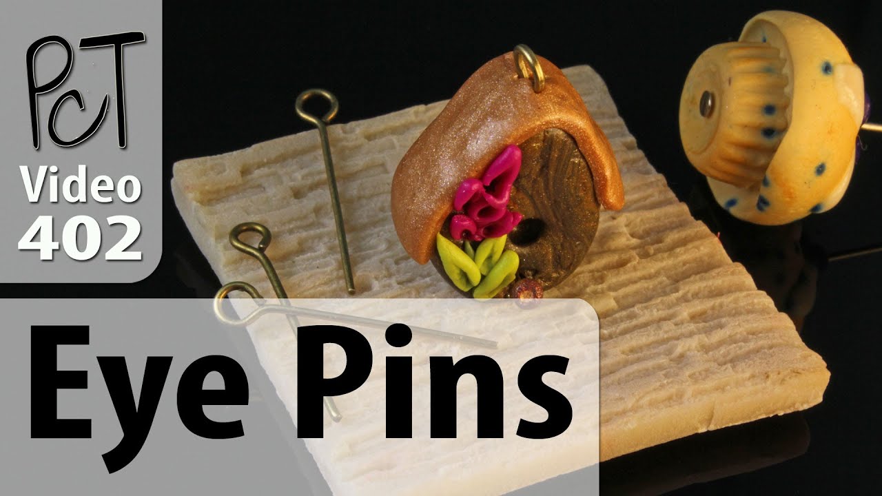 Eye Pins in Polymer Clay So They Don't Come out