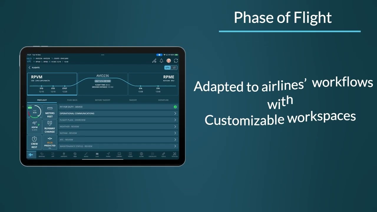 AvioBook Phase of Flight
