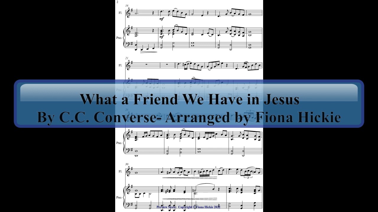 What a friend We Have in Jesus: Flute and Piano