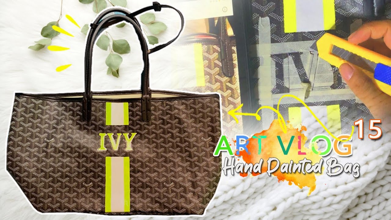 👜 GOYARD Monogram & Initial Stencils Tutorial + Talking about its origin  🤍 Hand Painted Bag 15