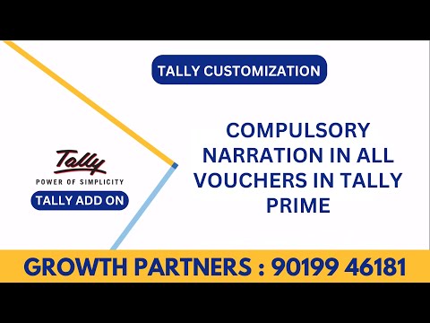 Compulsory Narration in all Vouchers in Tally Prime