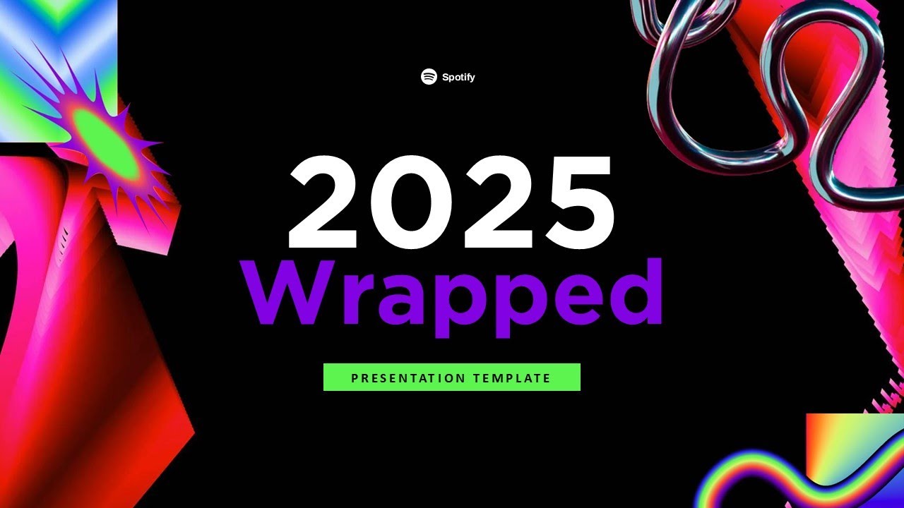 Free Spotify Wrapped 2025 PowerPoint Template - GreatPPT