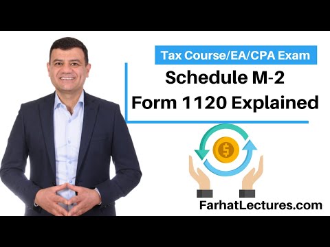 Schedule M 2 form 1120 Explain w/examples