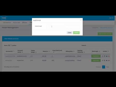 How to create Vendor Web Login in VOS3000 Web V3.0