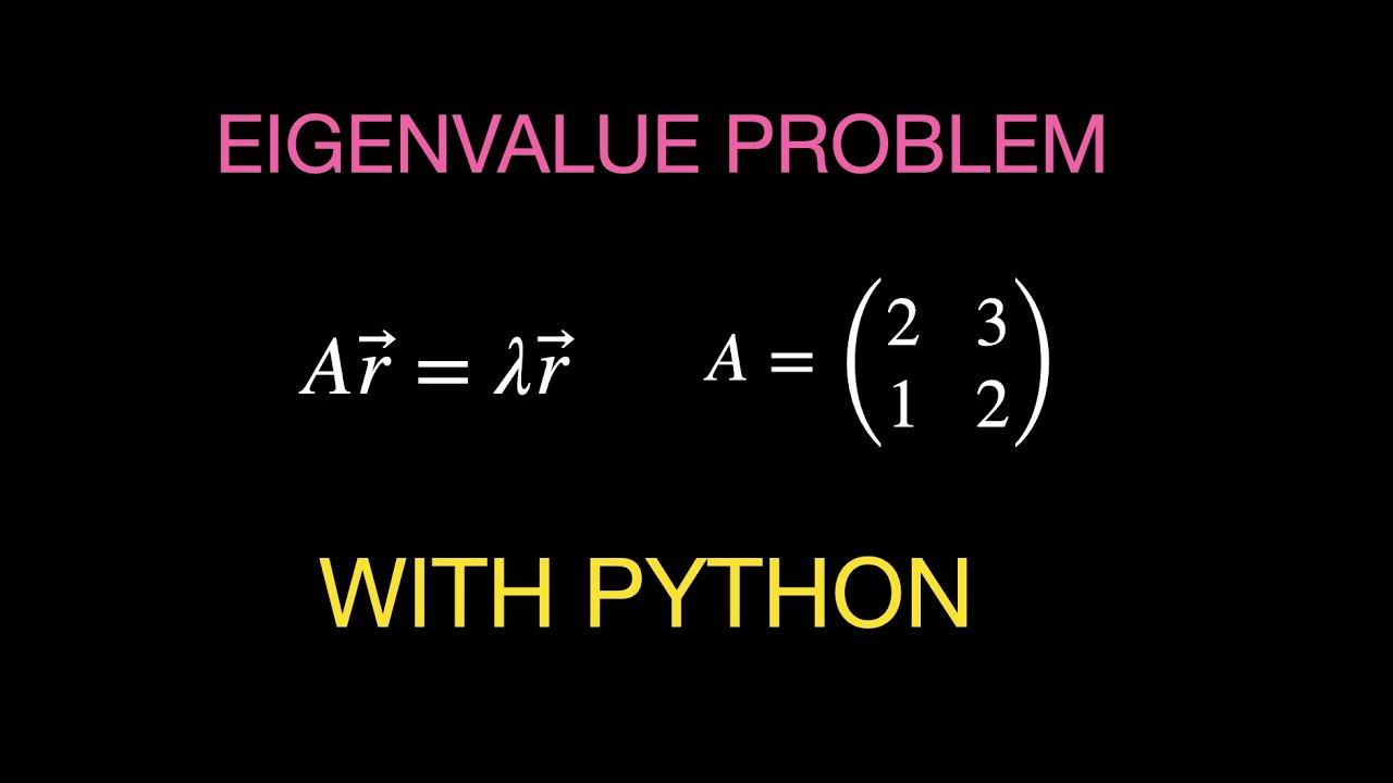 Solving the 2x2 Eigenvalue Problem - Also with Python
